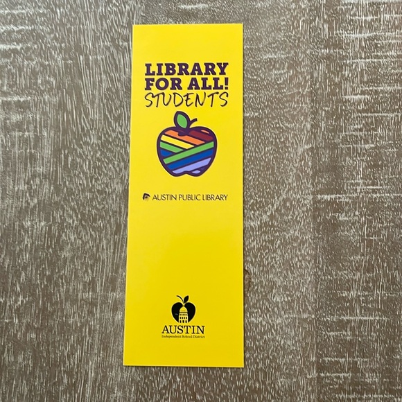 Austin Public Library | Office | Yellow Bookmark Library For All ...